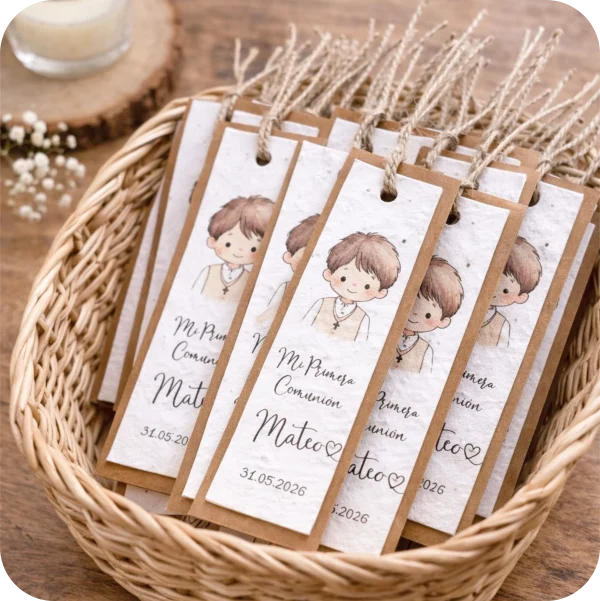 Personalized First Communion Seed Paper Bookmark – myecostudio
